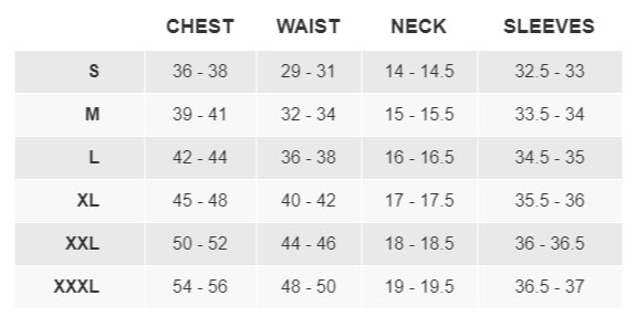 Eddie Bauer® Men’s Sizing Chart – Normandy Apparel